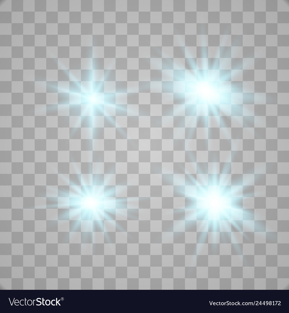 Set of glowing lights Royalty Free Vector Image