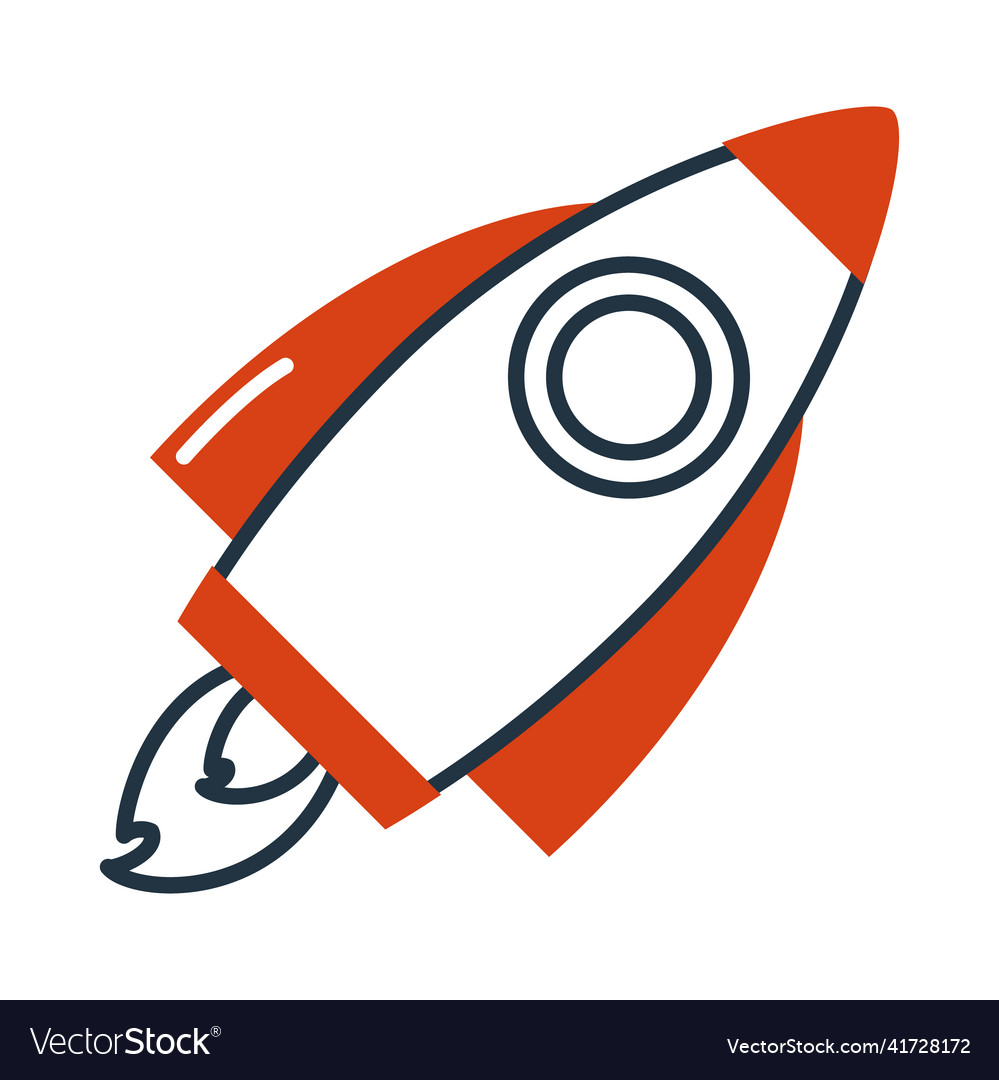 Space rocket icon Royalty Free Vector Image - VectorStock