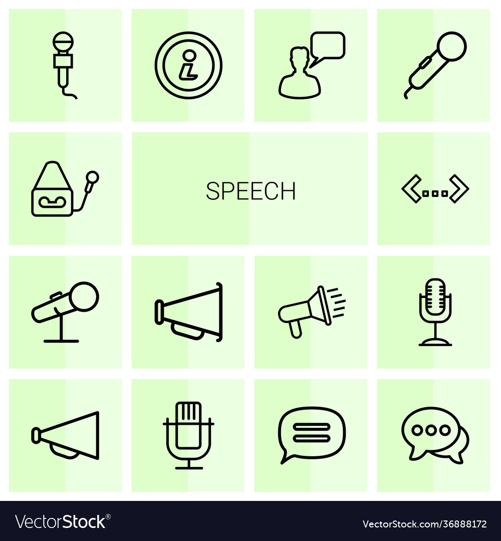 Speech icons Royalty Free Vector Image - VectorStock