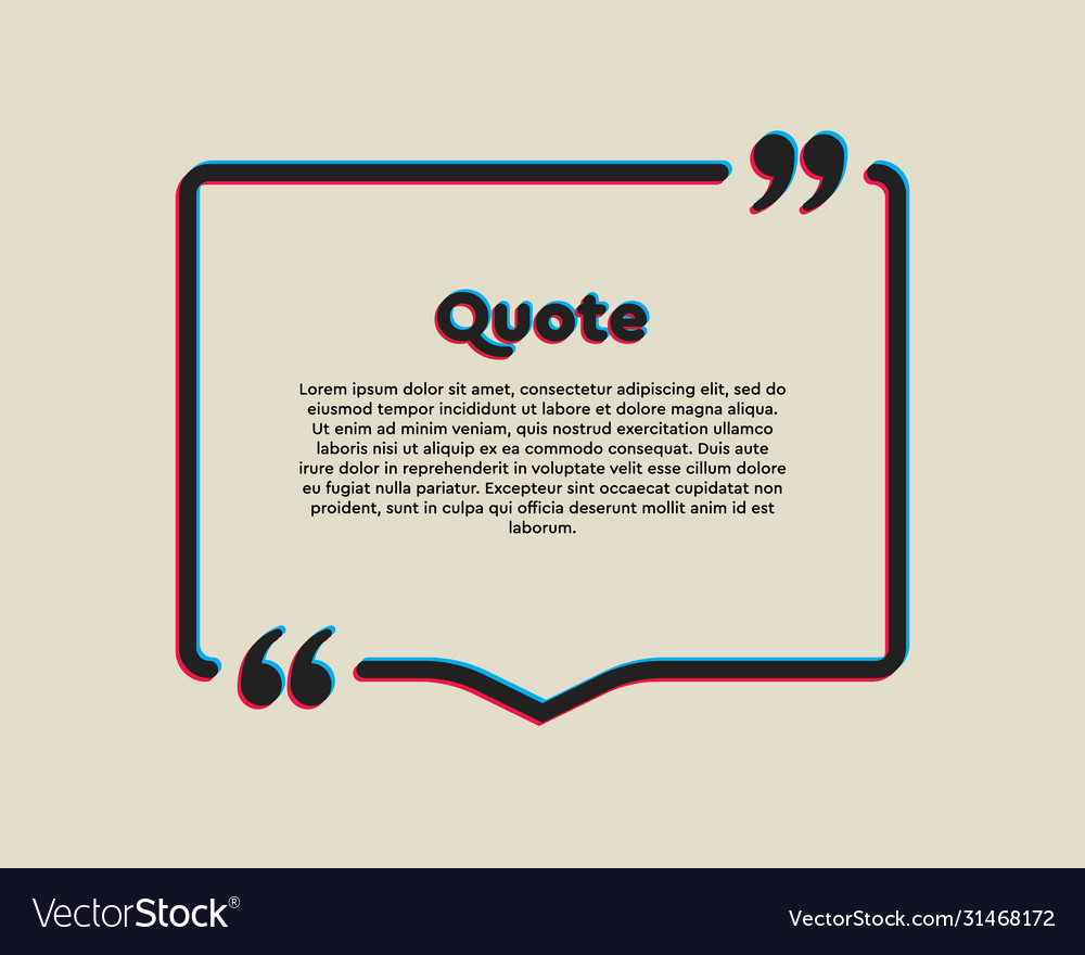 Template a creative quote bracket bubble Vector Image