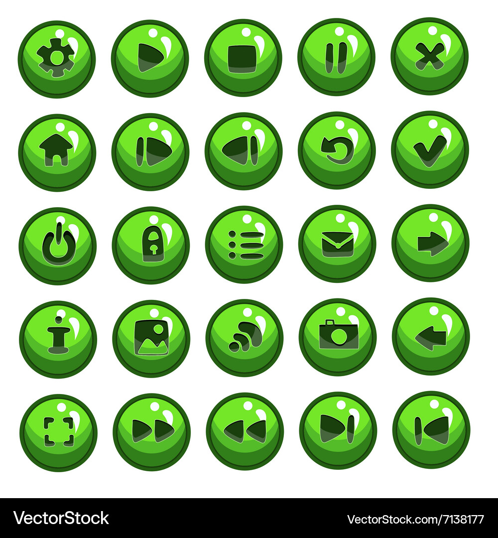 Big set of button for game design-3 Royalty Free Vector