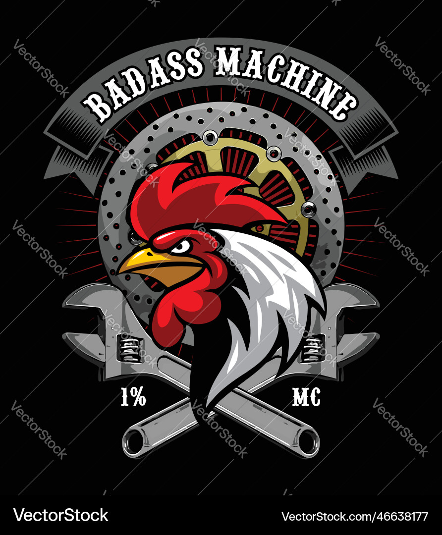 Biker template for graphic design Royalty Free Vector Image