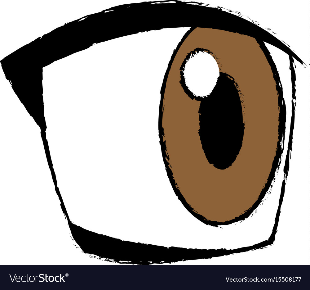 Comic eye looking expression vision Royalty Free Vector