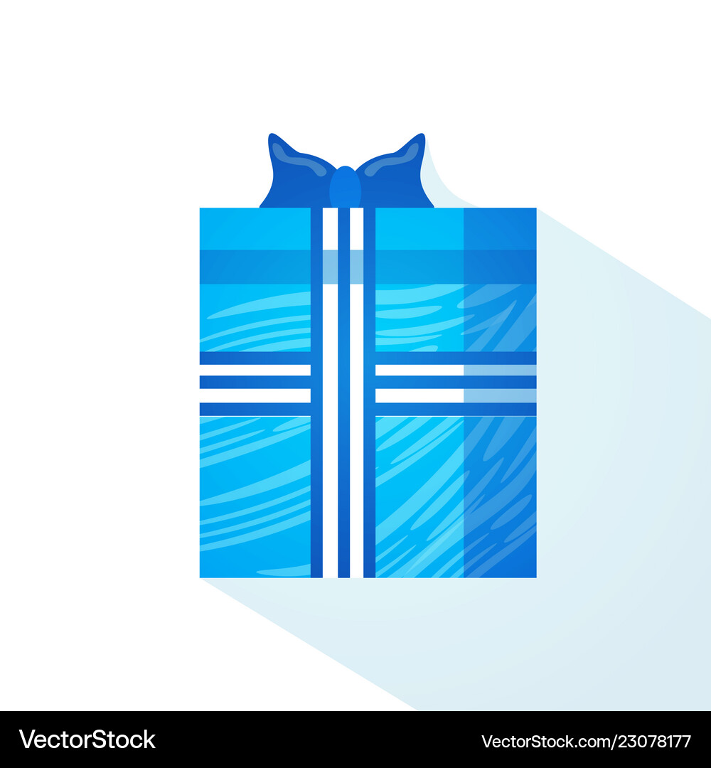 Gift box wrapped ribbon holiday present isolated Vector Image
