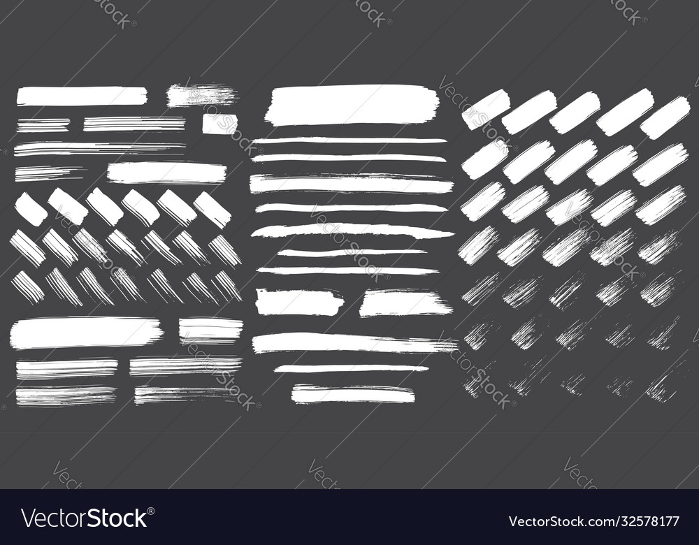 Hand drawn paint strokes Royalty Free Vector Image