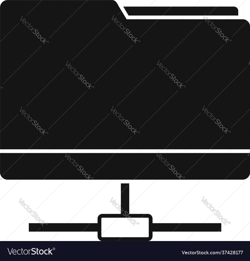 Network folder icon simple style Royalty Free Vector Image