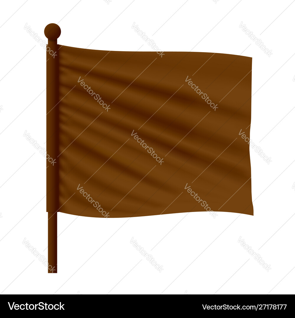 Red wavy flag mockup Royalty Free Vector Image