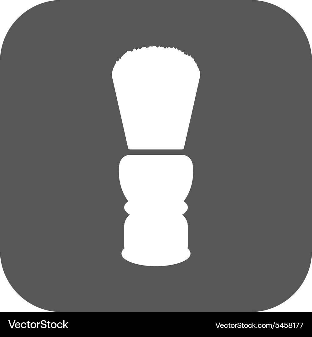 Shaving brush icon shaver symbol flat Royalty Free Vector