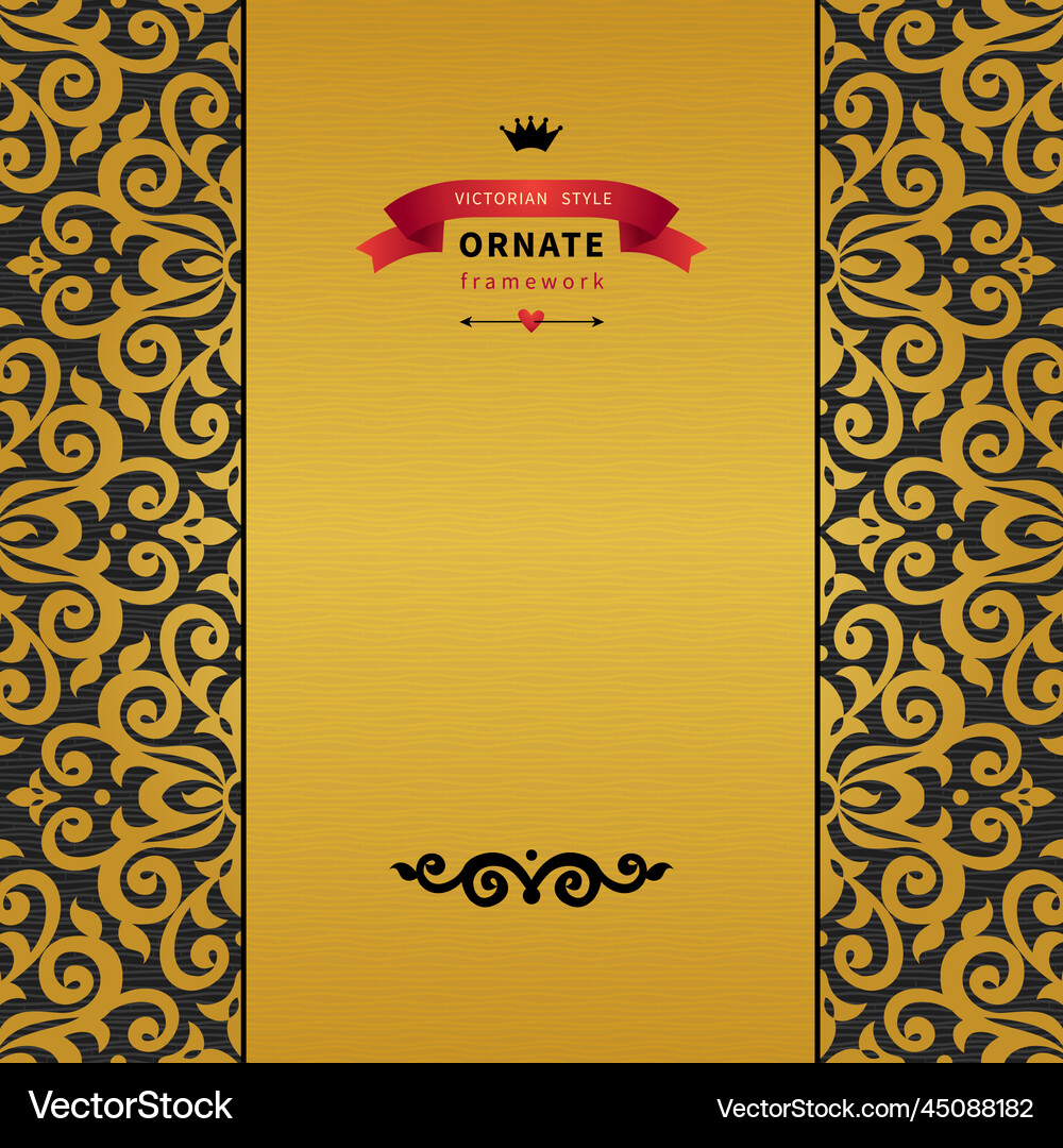 Border in victorian style with hipsters label Vector Image