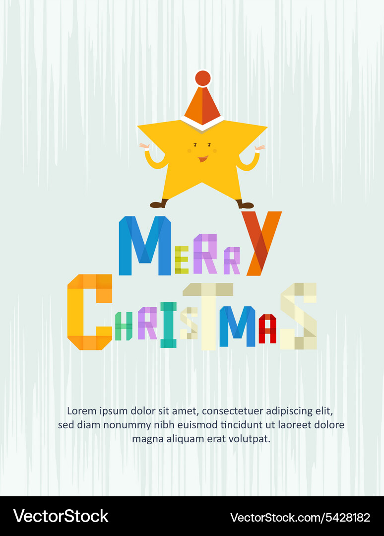 Christmas with star Royalty Free Vector Image - VectorStock