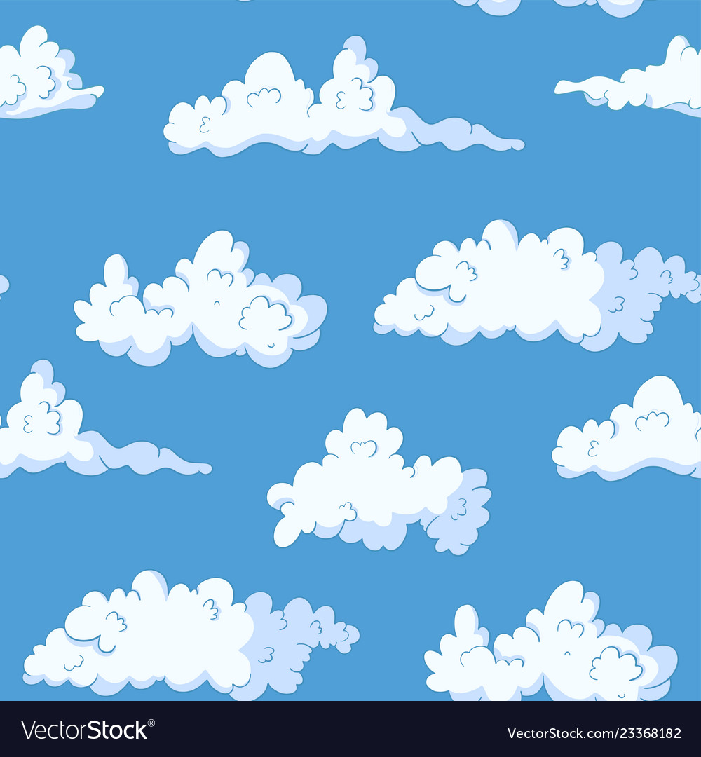 Cloud seamless pattern Royalty Free Vector Image