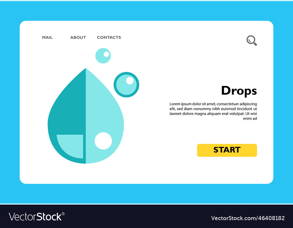 Drops flat icon Royalty Free Vector Image - VectorStock