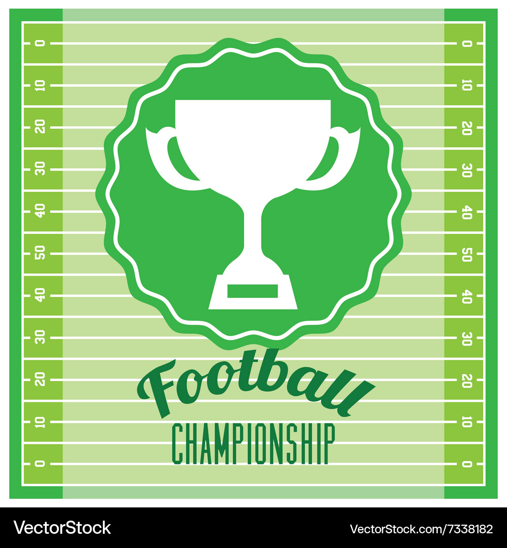 Football championship design Royalty Free Vector Image