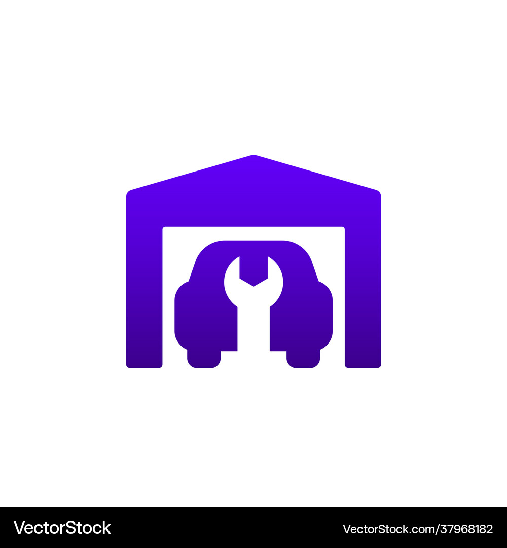 Garage car repair service icon Royalty Free Vector Image