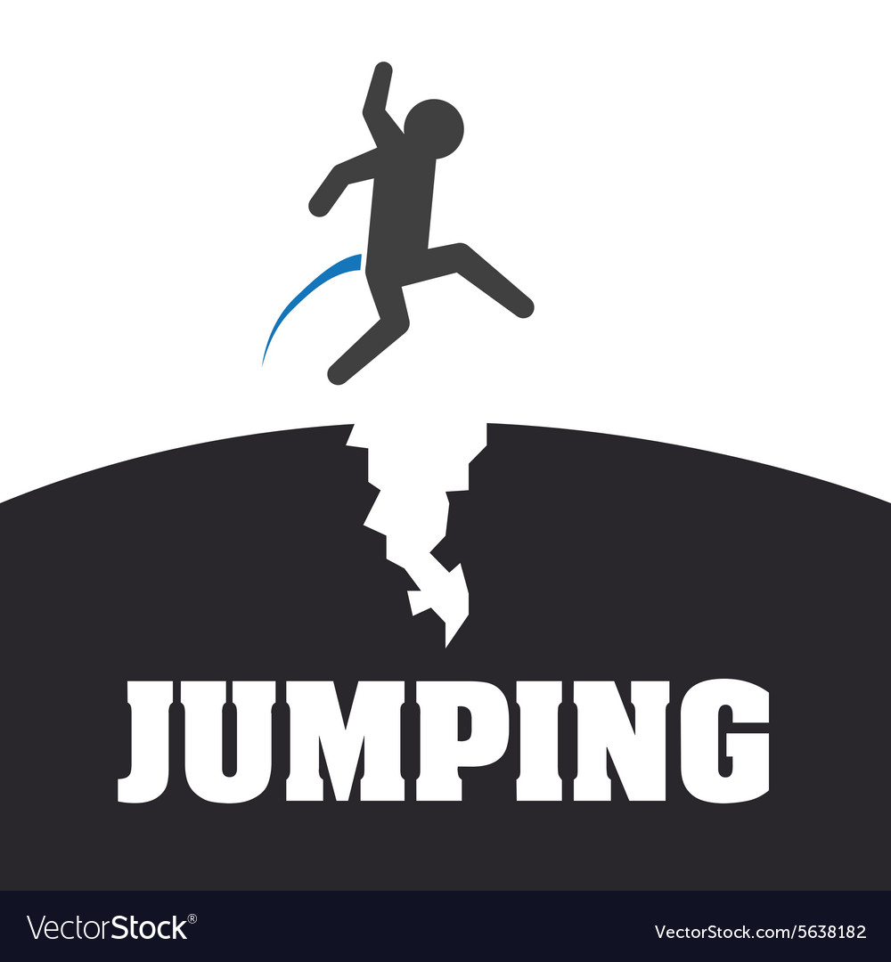 Jumping design Royalty Free Vector Image - VectorStock