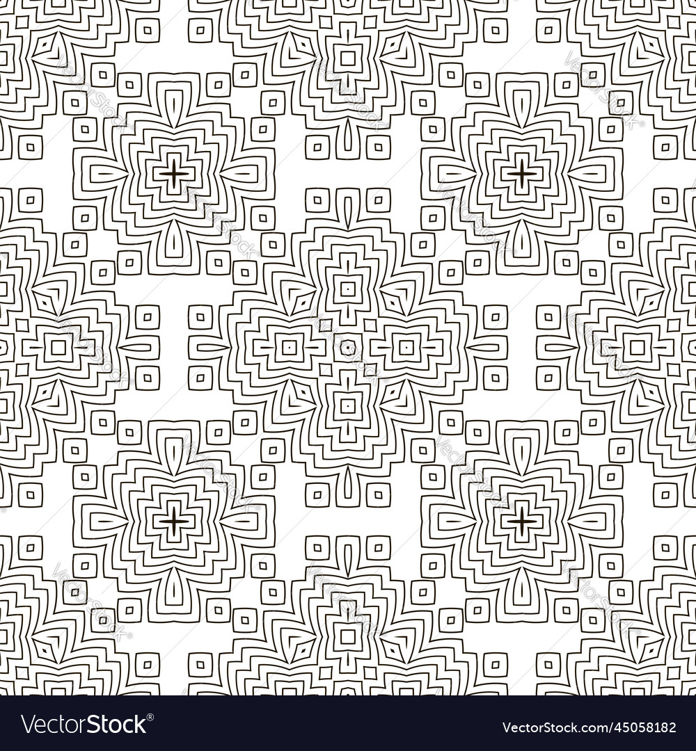 Line icon seamless pattern isolated on white Vector Image