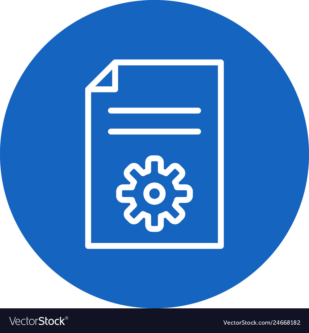 Setting document icon Royalty Free Vector Image
