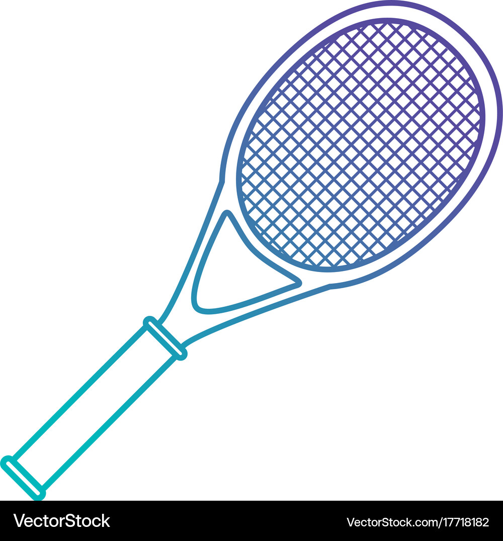 Tennis sport racket icon Royalty Free Vector Image
