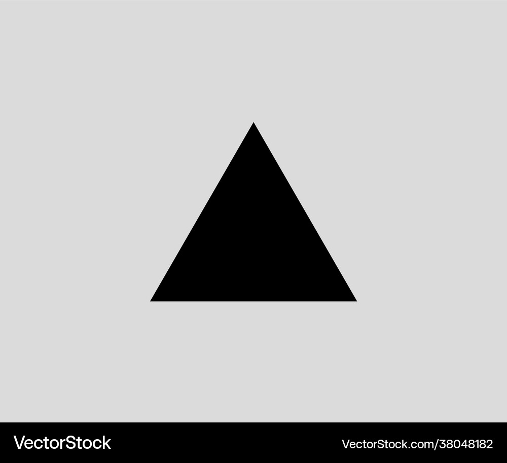 Triangle up arrow or pyramid line art icon Vector Image
