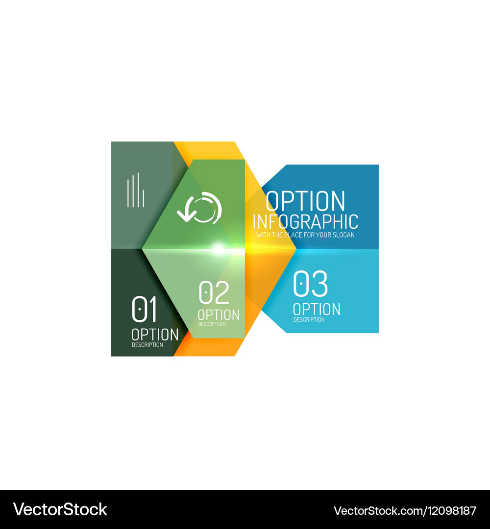 Business option diagram templates Royalty Free Vector Image