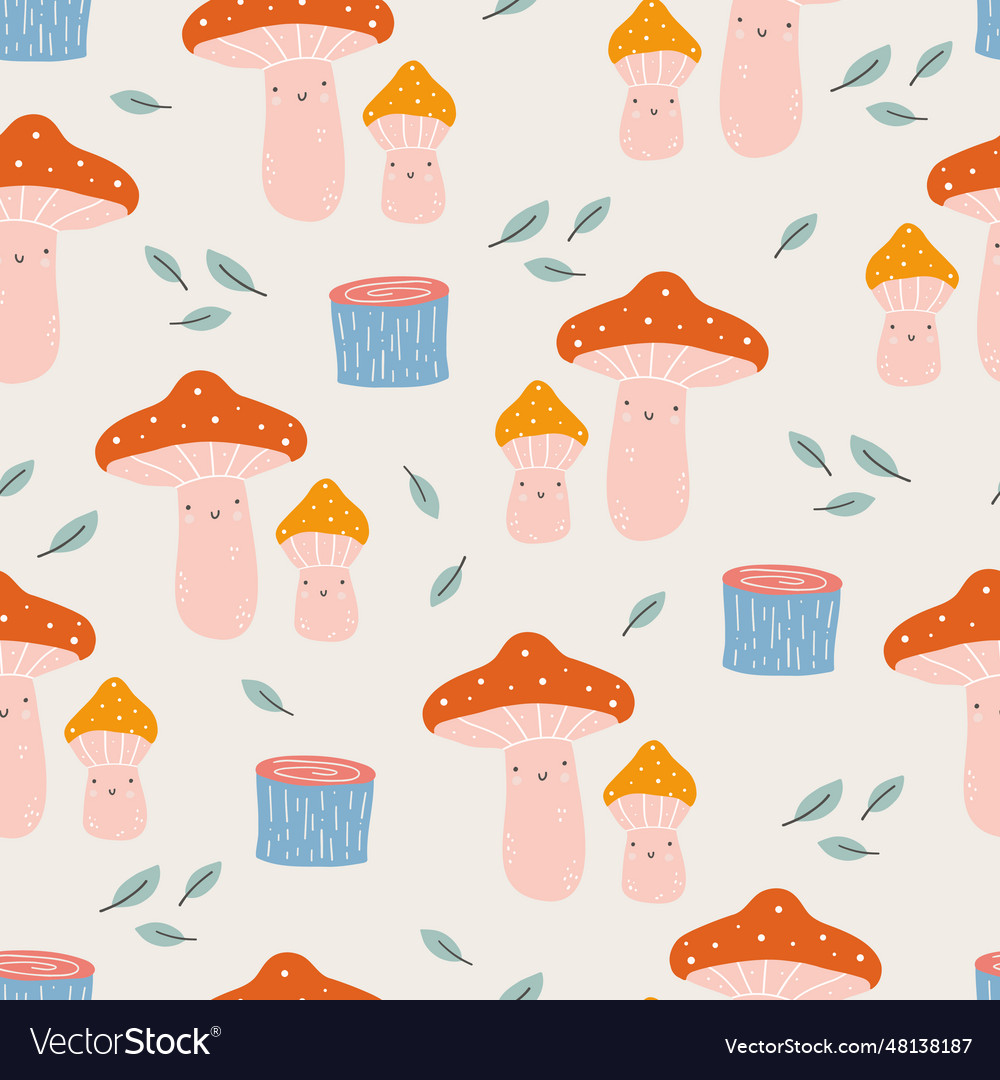 Colored seamless repeat childlike pattern Vector Image