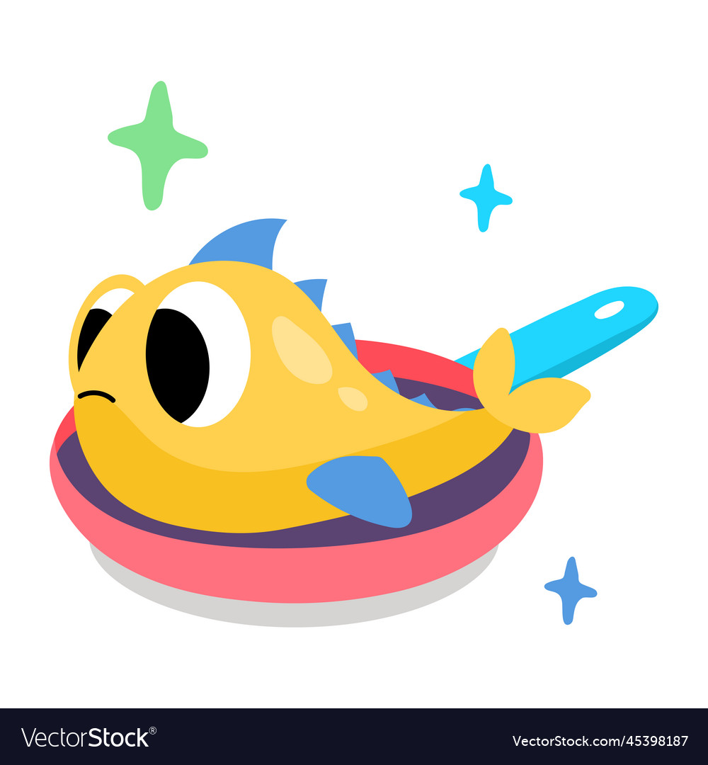 Cooked fish Royalty Free Vector Image - VectorStock