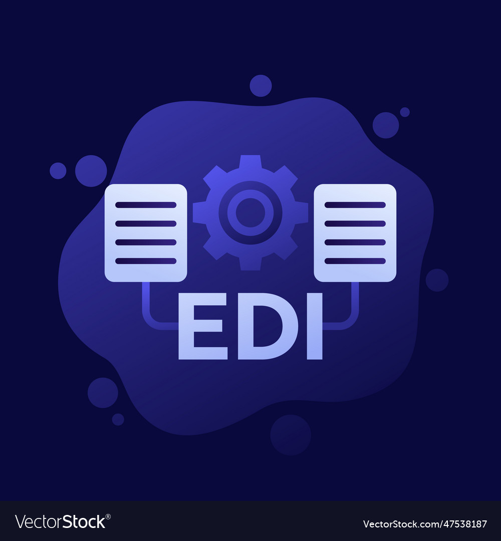Edi electronic data interchange design Royalty Free Vector