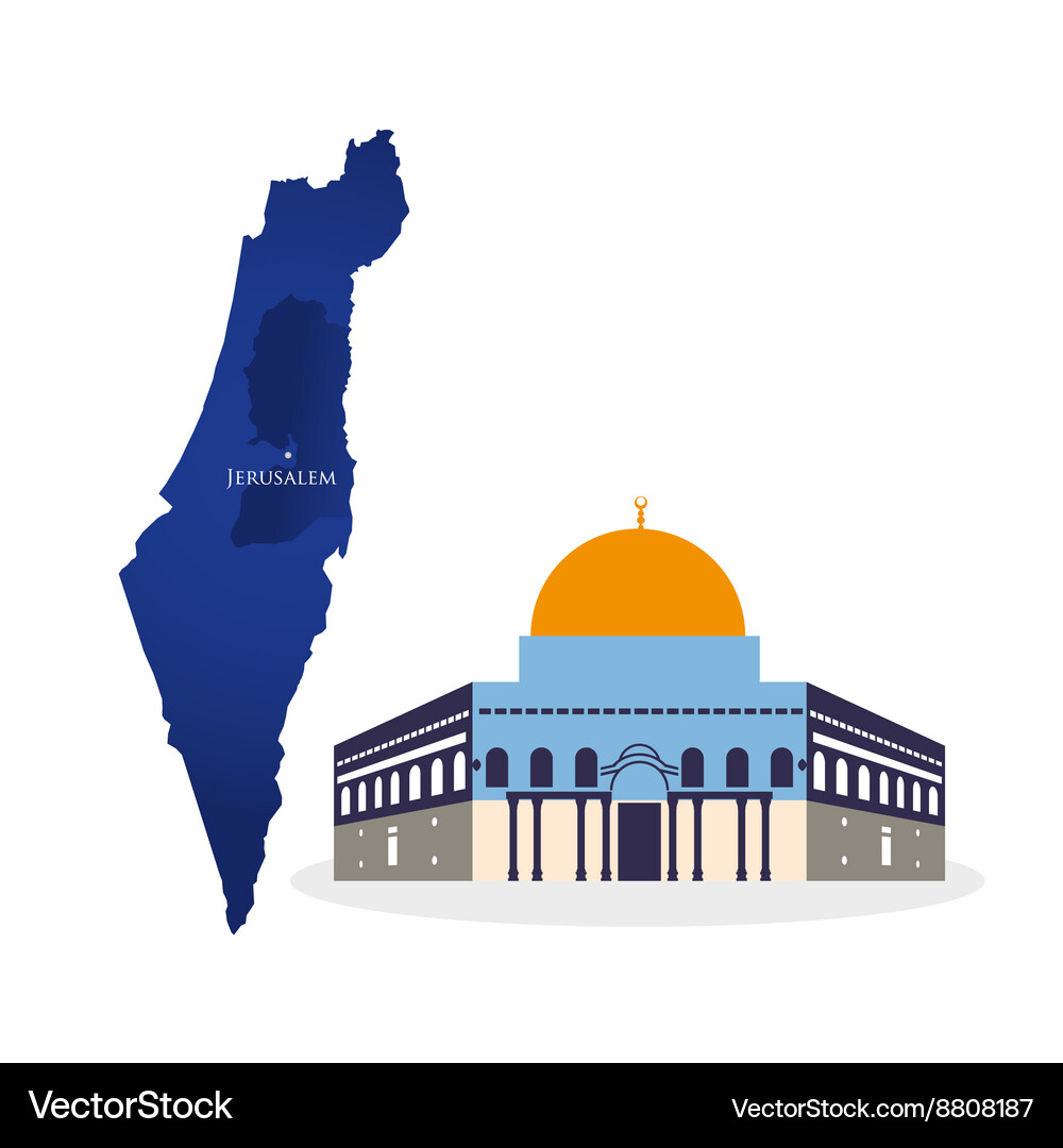 Israel design culture isolated Royalty Free Vector Image