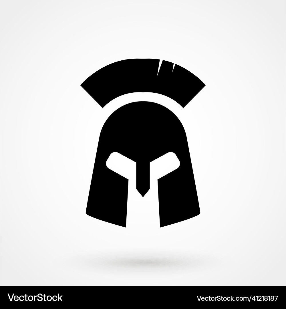 Knight warrior soldier helmet icon isolated Vector Image