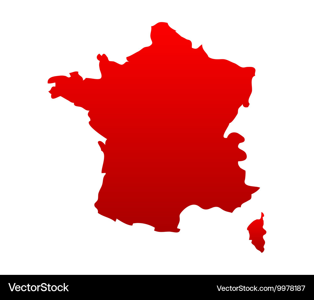 Map of france Royalty Free Vector Image - VectorStock
