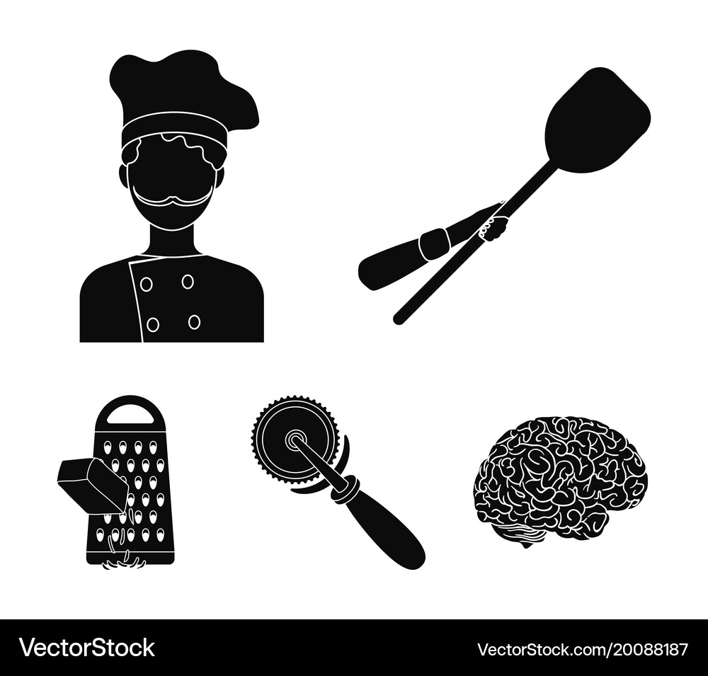 Paddle for the oven cutter pizza cook Royalty Free Vector