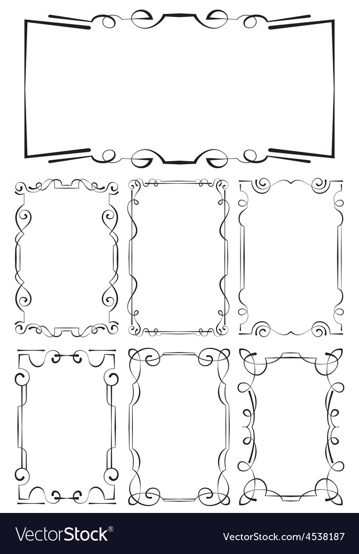 Set of beautiful framework Royalty Free Vector Image