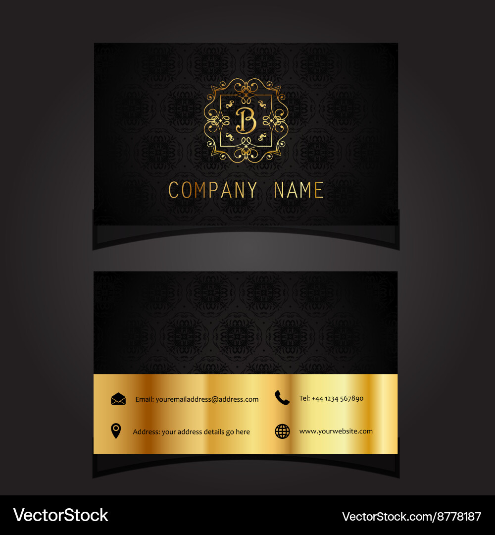 Stylish business card design 1002 Royalty Free Vector Image