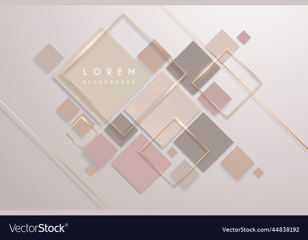 Abstract pastel color square shapes background Vector Image