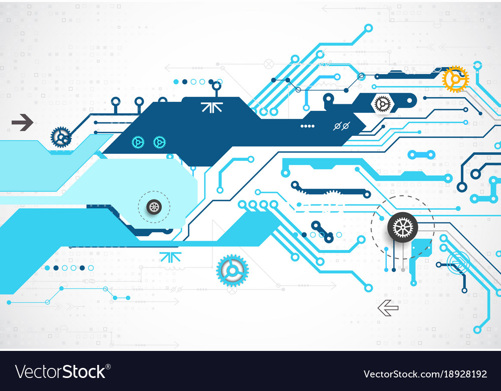 Abstract technology circuit board communication Vector Image