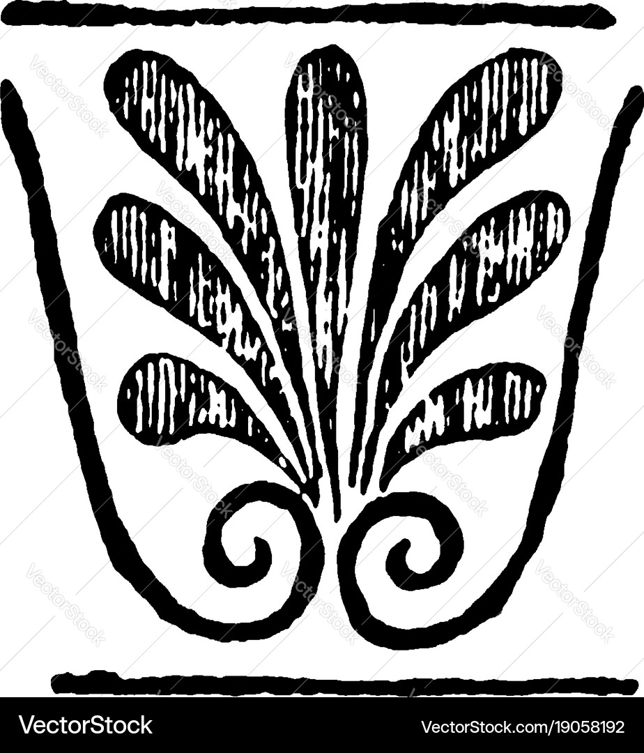Anthemion motive is a most characteristic Vector Image