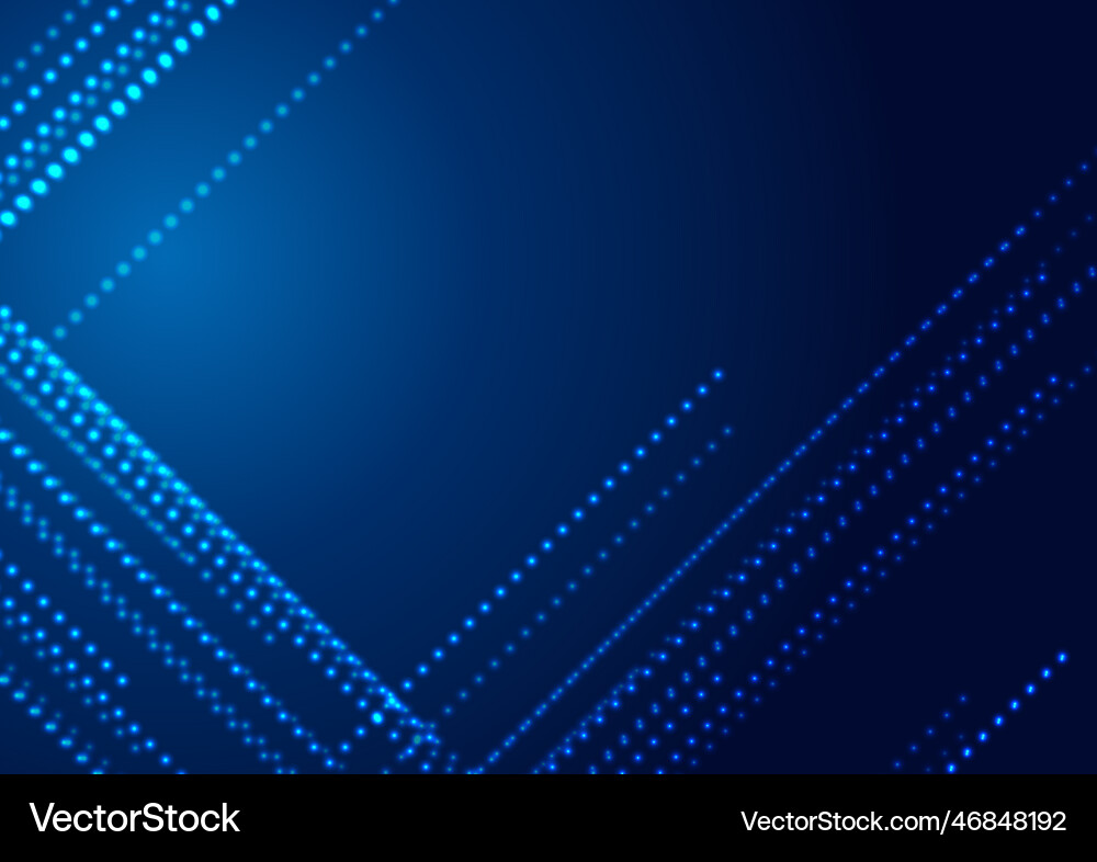 Blue neon glowing futuristic particles abstract Vector Image