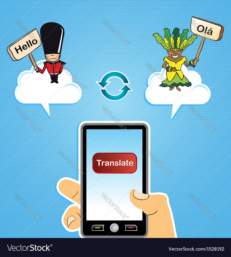 Cloud computing translation concept Royalty Free Vector