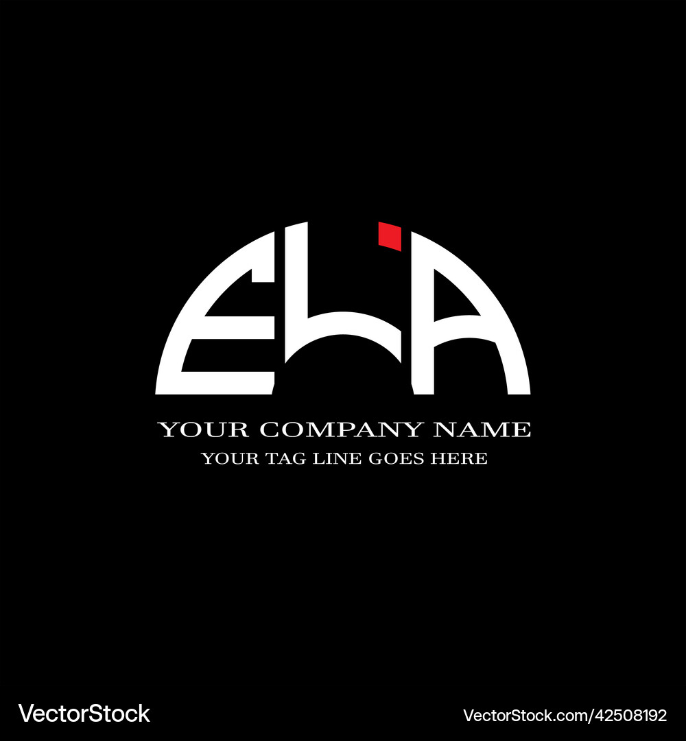 Ela letter logo creative design with graphic Vector Image