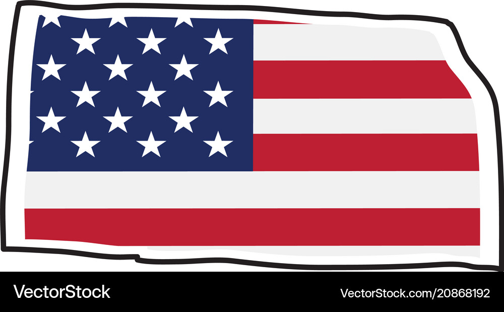 Isolated map of the state kansas Royalty Free Vector Image