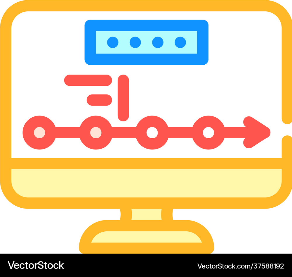 Logistics tracking wholesale color icon Royalty Free Vector