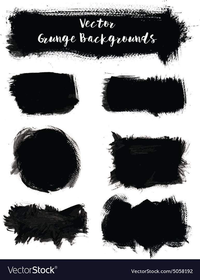 Paint Grunge Backgrounds Set Royalty Free Vector Image
