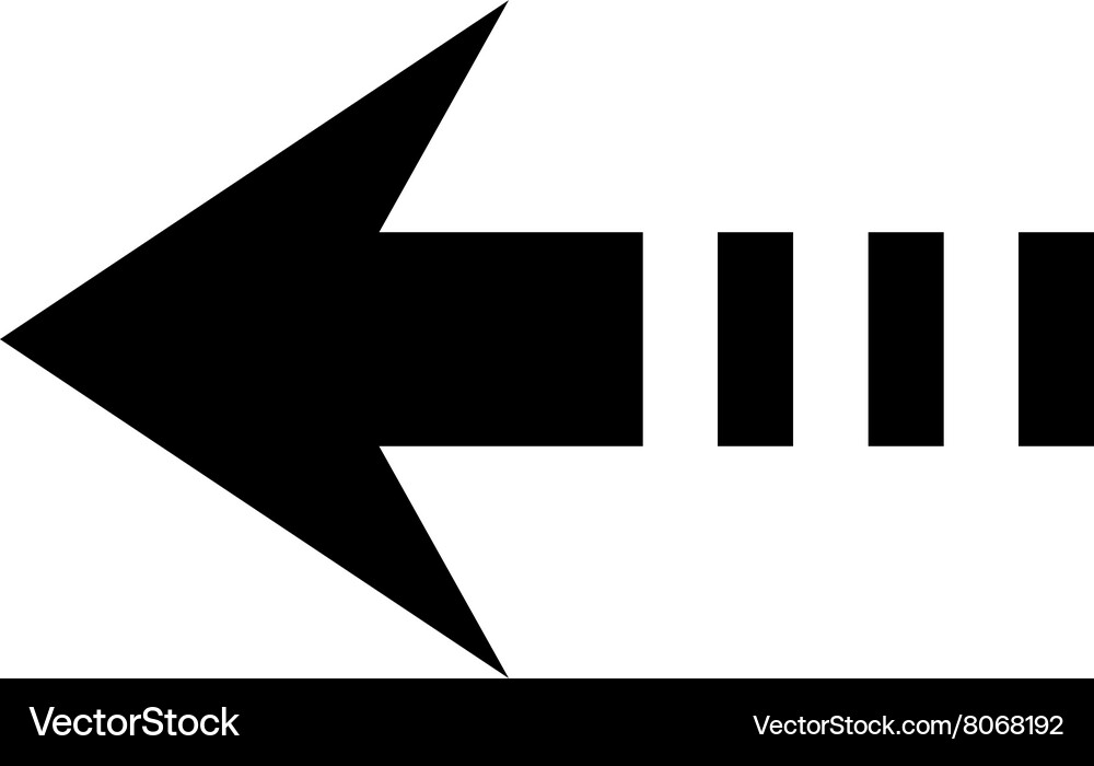 Send left flat icon Royalty Free Vector Image - VectorStock