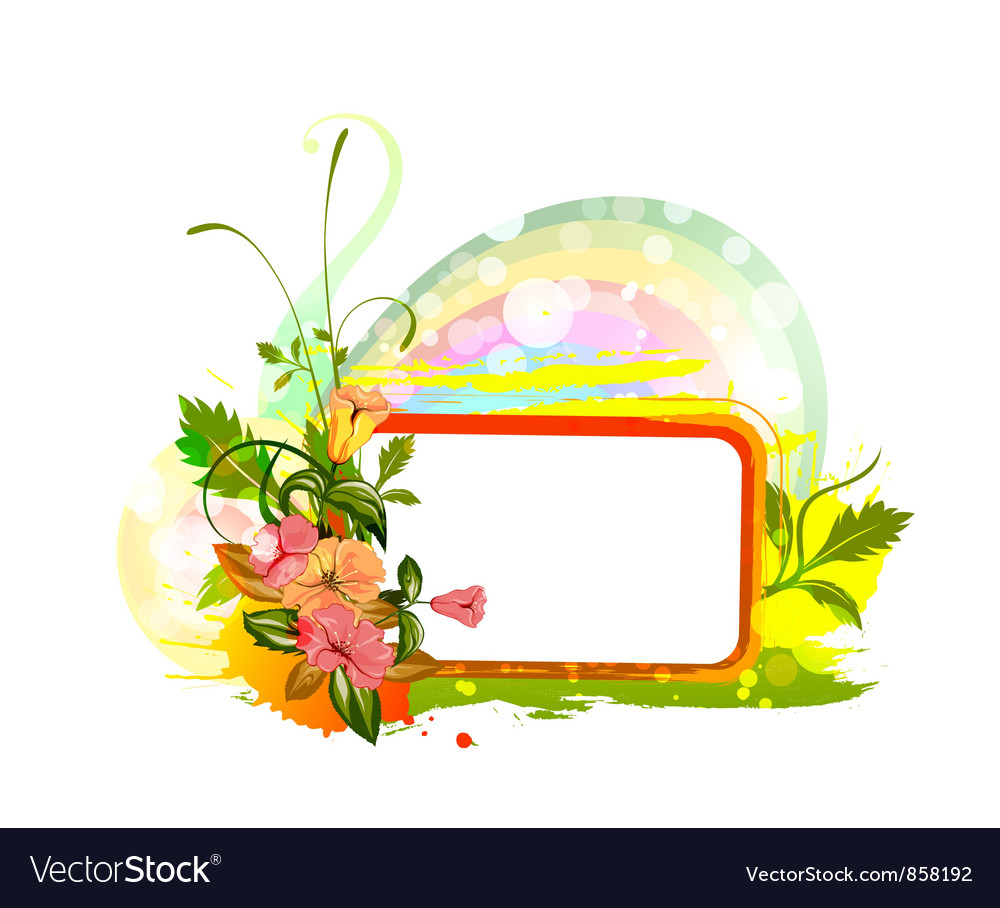 Spring floral frame Royalty Free Vector Image - VectorStock