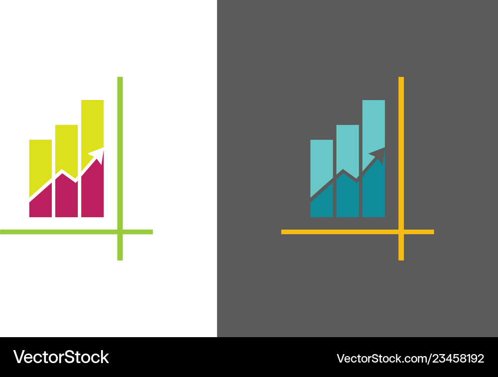 Trade arrow up business logo Royalty Free Vector Image