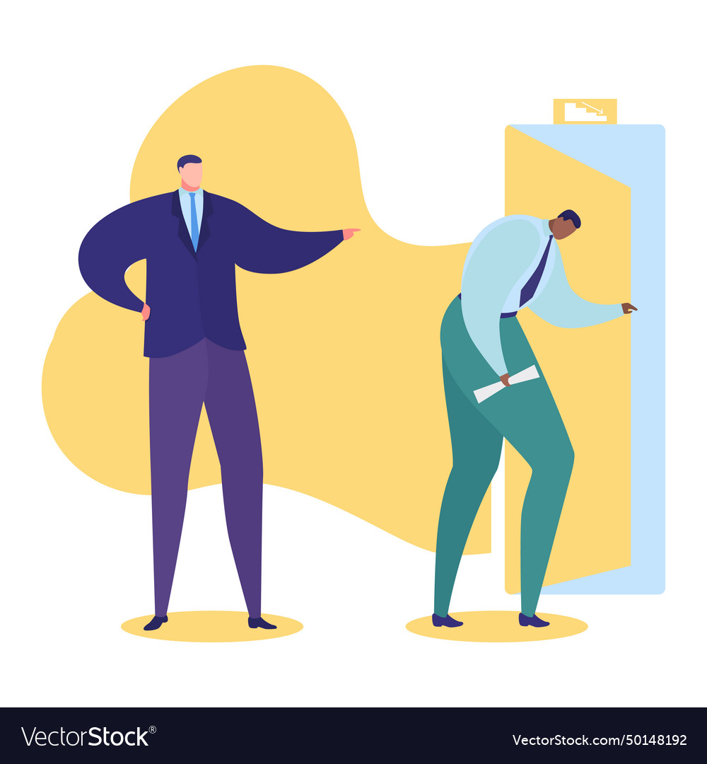 Work problem cartoon flat sad Royalty Free Vector Image