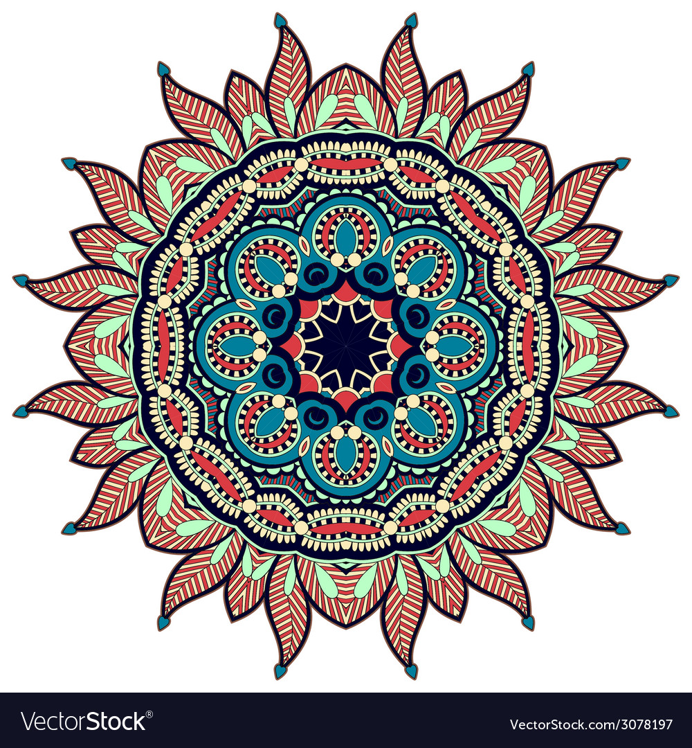Circle ornament ornamental round lace Royalty Free Vector