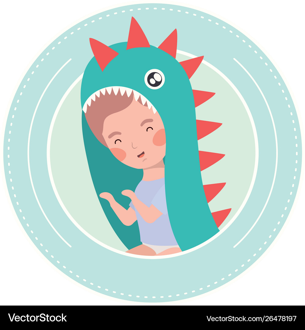 Cute baby playing avatar character Royalty Free Vector Image