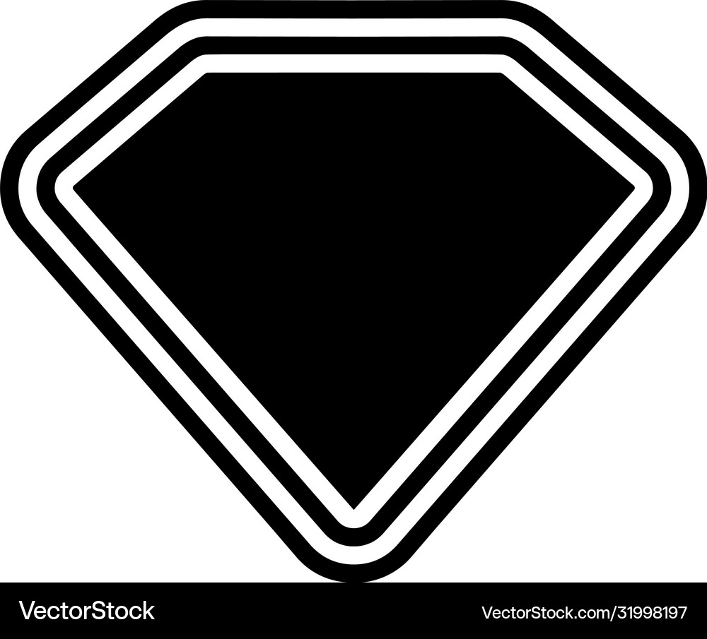 Diamond jewelry symbol Royalty Free Vector Image