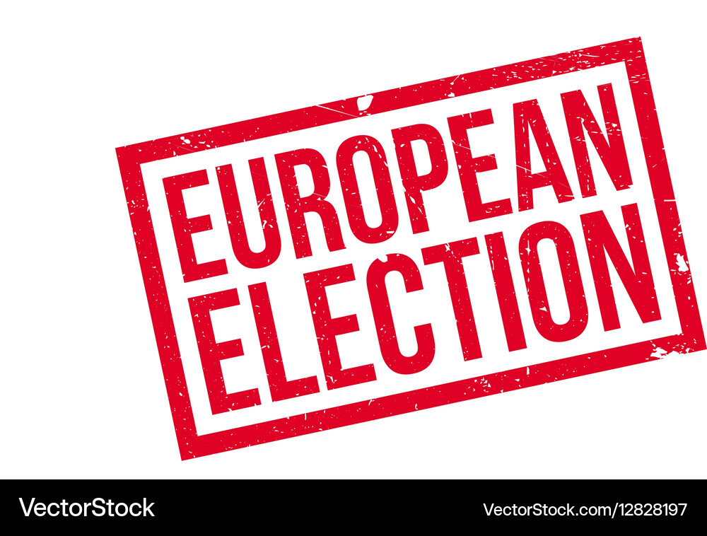 European election rubber stamp Royalty Free Vector Image